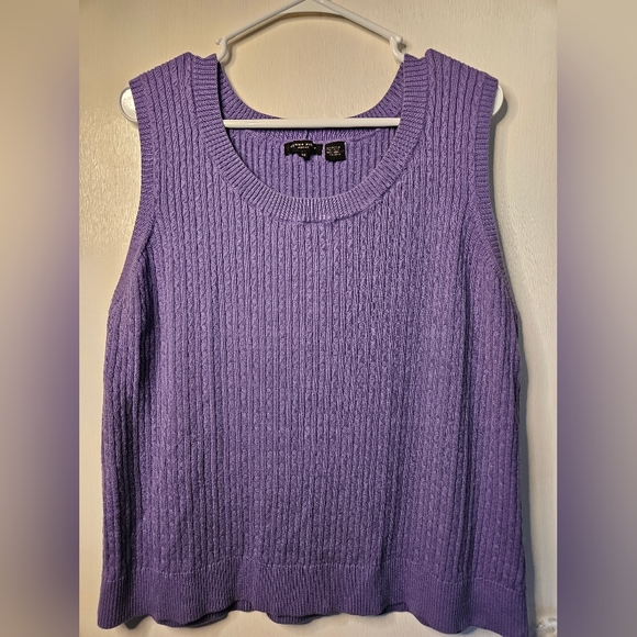 JEANNE PIERRE | Tops | Jeanne Pierre Purple Knit Tank Size 3x | Poshmark